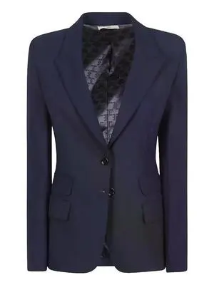 Elisabetta Franchi Single-breasted Peaked-lapel Blazer - Blue