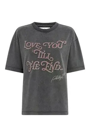 PHILIPP PLEIN Open-back T-shirt Dress Love Plein