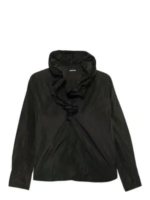 SUSANNE BOMMER Ruffled-neck Blouse Black