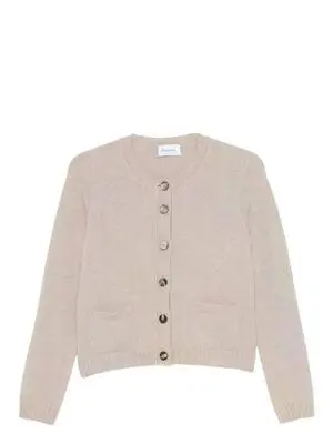 AROVESCIO Button-up Knitted Jacket - Neutrals