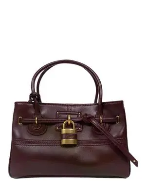 Chloé Paddington Leather Tote Bag - Red