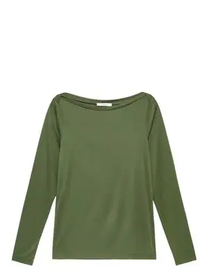 Malìparmi Plane Poly Boat-neck Long-sleeve T-shirt - Green