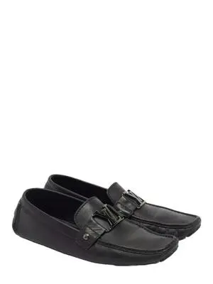 LOUIS VUITTON Monte Carlo Plaque Loafers - Black