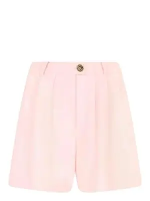 Moschino Pleated High-waisted Tailored Shorts - Pink
