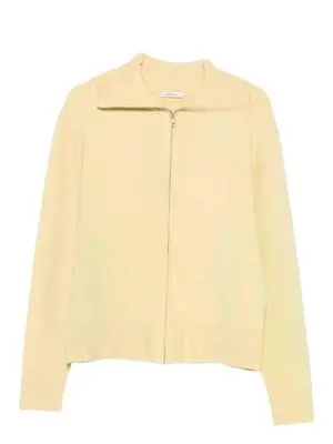 ENTIRE STUDIOS Zip-up Ribbed Cardigan - Yellow