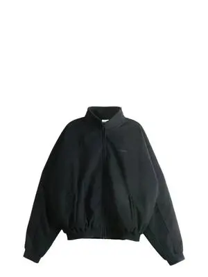 Vetements Logo-embroidered Fleece Sweatshirt - Black