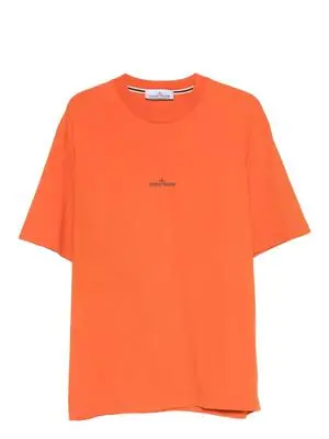 Stone Island Logo-print T-shirt - Orange