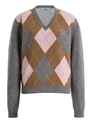 Prada Argyle Cashmere Sweater - Multi