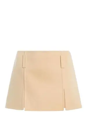 Miu Miu Cashmere-wool Mini Skirt - Neutral