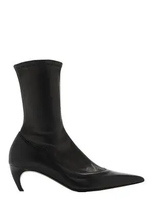 Khaite Valerie Leather Boots - Black