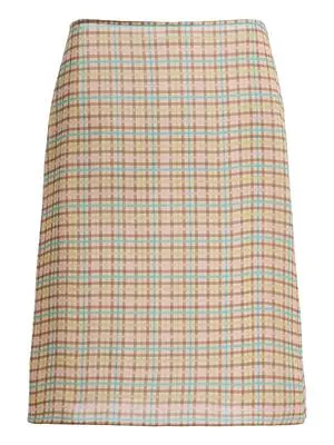 SIEDRES Colette Checked Georgette Midi Skirt