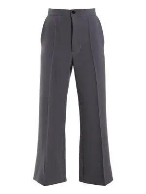 ZANKOV Cropped Wool Crepe Pants - Grey