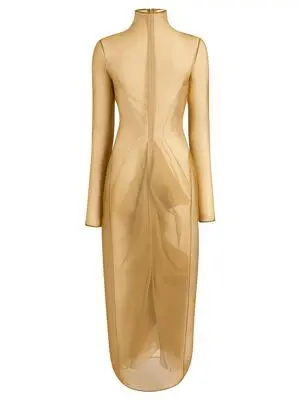Khaite Toldo Silk Organza Maxi Dress - Bronze