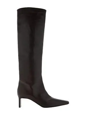 Khaite One Knee-high Leather Boots - Brown