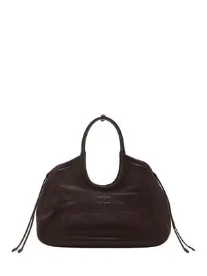 Miu Miu Ivy Leather Shoulder Bag - Brown