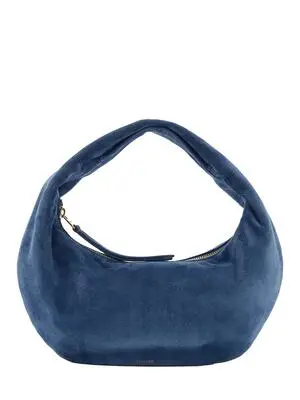 Khaite Olivia Suede Mini Hobo - Blue