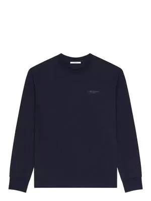 Givenchy T-shirt In Cotton With Paris Gros Grain - Blue