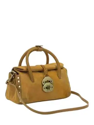 ZANELLATO Baby Dotta Stud-embellished Suede Tote Bag - Brown