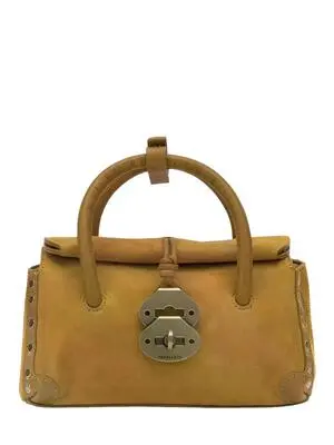 ZANELLATO Baby Dotta Stud-embellished Suede Tote Bag - Brown