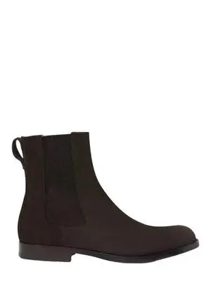 SCAROSSO Elliot Suede Chelsea Boots Brown