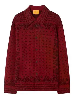 Guest In Residence Paisley-print Cashmere Shirt Red