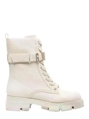 Guess Madox Logo-plaque Boots - Neutrals