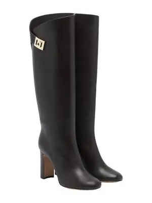 FERRAGAMO Leather Knee-high Boots - Brown