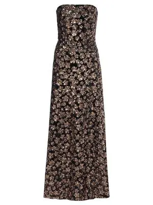 Max Mara Elegante Sequined Gown - Brown