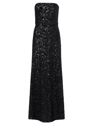 Max Mara Elegante Sequined Gown - Black