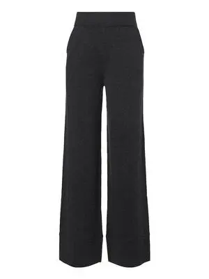Jardin Des Orangers Wool And Cashmere Wide-leg Pants - Grey