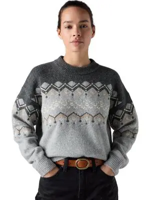 LEVI'S Charlotte Fairisle Crewneck Sweater - Grey