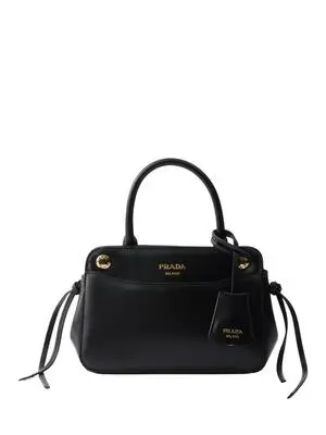 Prada Carry Mini Leather Handbag - Black