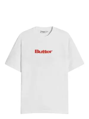 BUTTER GOODS Stencil Logo T-shirt - White