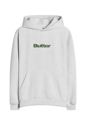 BUTTER GOODS Stencil Logo Hoodie - Ash