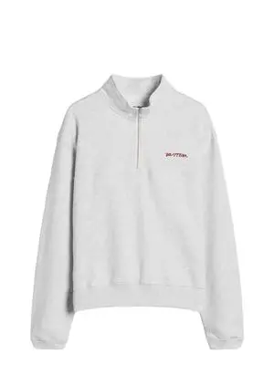BUTTER GOODS Panel 1/4 Zip Sweatshirt - Ash