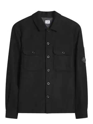 C.P. COMPANY Felt Lens Overshirt - Black