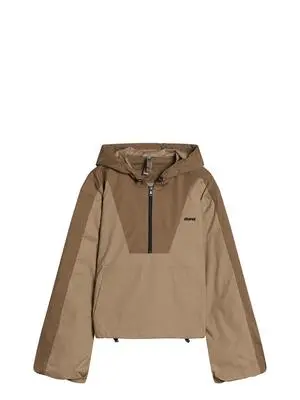SKIMS Woven Cotton Half Zip Pullover - Desert