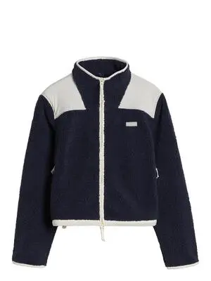 SKIMS Teddy Boxy Zip Up Jacket - Navy