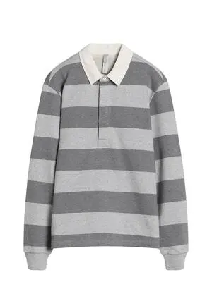 SKIMS Boyfriend Fleece Polo - Grey Heather Multi