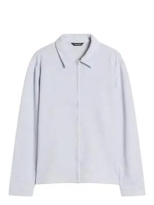 HIKING PATROL Edge Knit Zip Shirt - Lt Grey