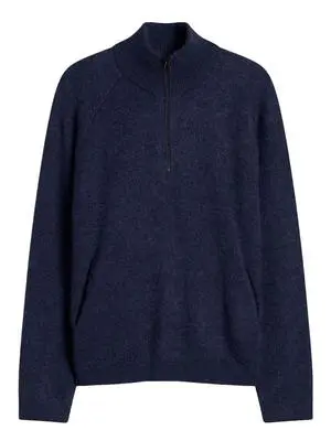 HIKING PATROL Essence Mohair Mixed Knit Top - Dk Navy