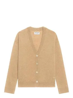 Zadig&Voltaire Mirkaz V-neck Cashmere Cardigan - Camel