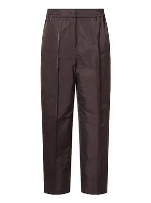 Max Mara Straight-leg Silk-blend Trousers - Dark Brown
