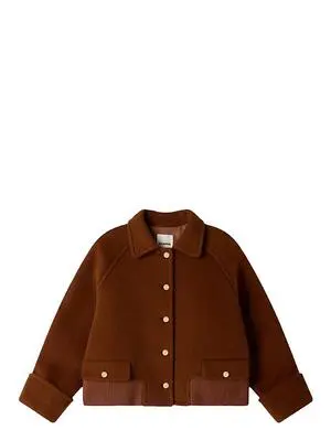 SANDRO Collared Short Wool Coat 12