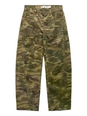 AMO Maria Cuflage-print Jeans - Green