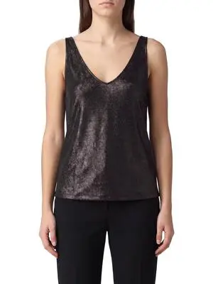 TOM FORD Off-the-shoulder Silk And Lurex Top With A Slim Fit - Black