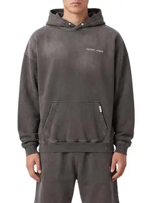 REPRESENT Relaxed Fit Cotton Hoodie With Back Logo - Dust
