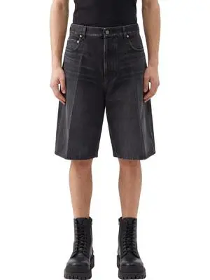 Balenciaga 5-pocket Regular Fit Cotton Denim Shorts - Black
