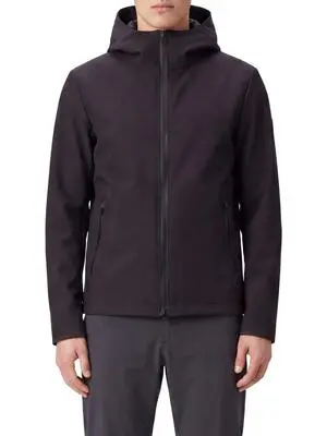 Woolrich Shell Softshell Hooded Jacket With High Neck - Black