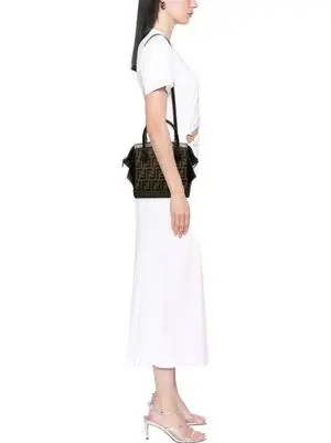 Fendi 2000-2010 Zucca Canvas Satchel - Brown